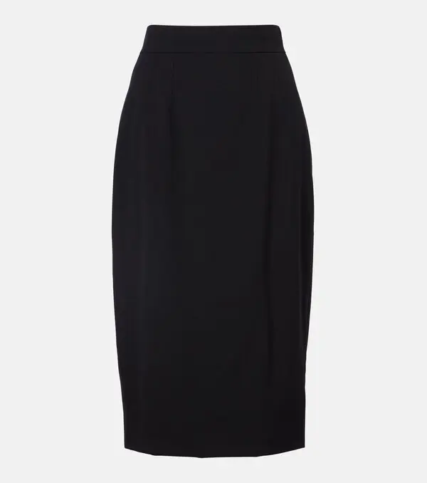 Dolce & Gabbana Wool-blend Pencil Skirt - Black