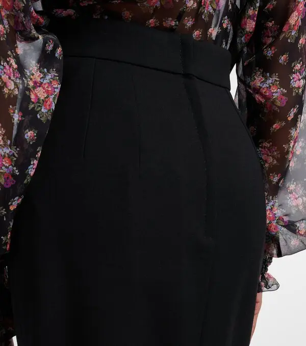 Dolce & Gabbana Wool-blend Pencil Skirt - Black