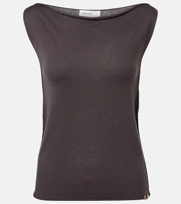 Extreme Cashmere N°469 Breeze Wool And Cashmere Top - Brown