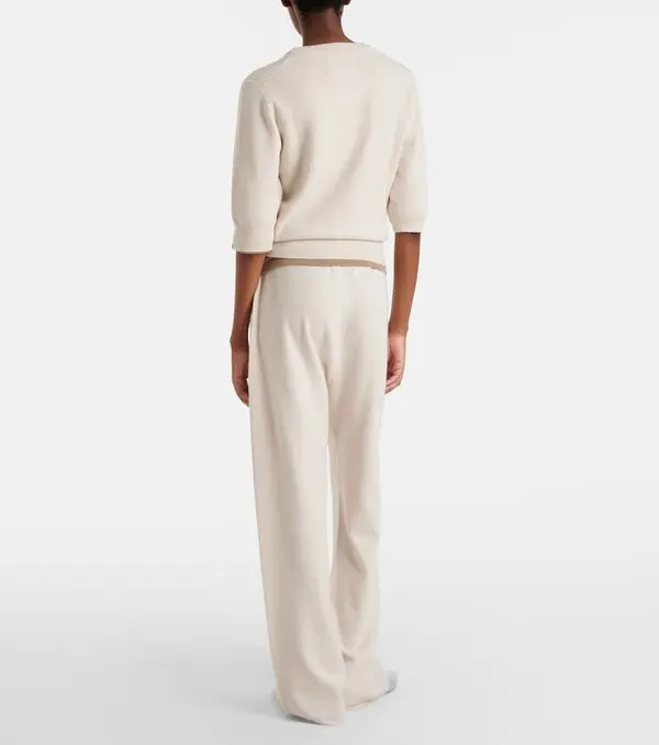 Extreme Cashmere N°479 Runaway Wide-leg Pants - White