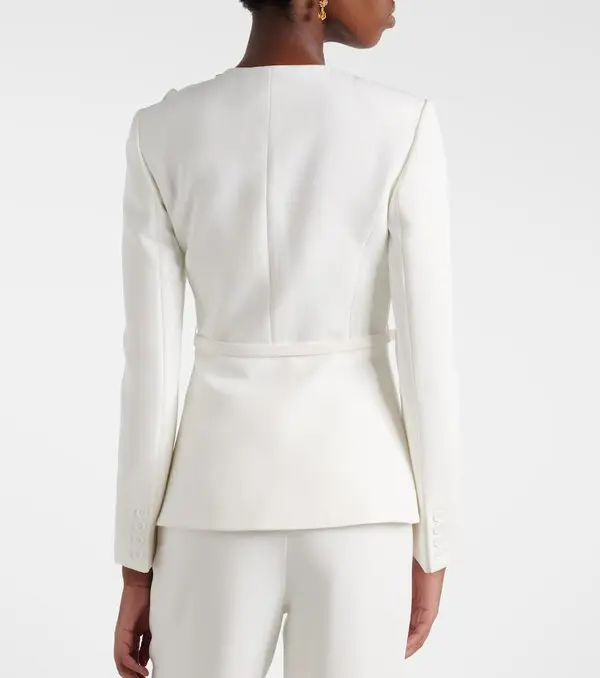 Roland Mouret Floral-appliqué Crêpe Jacket