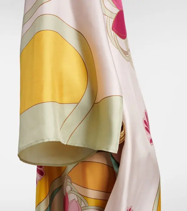 La DoubleJ Magnifico Floral Silk Twill Maxi Dress