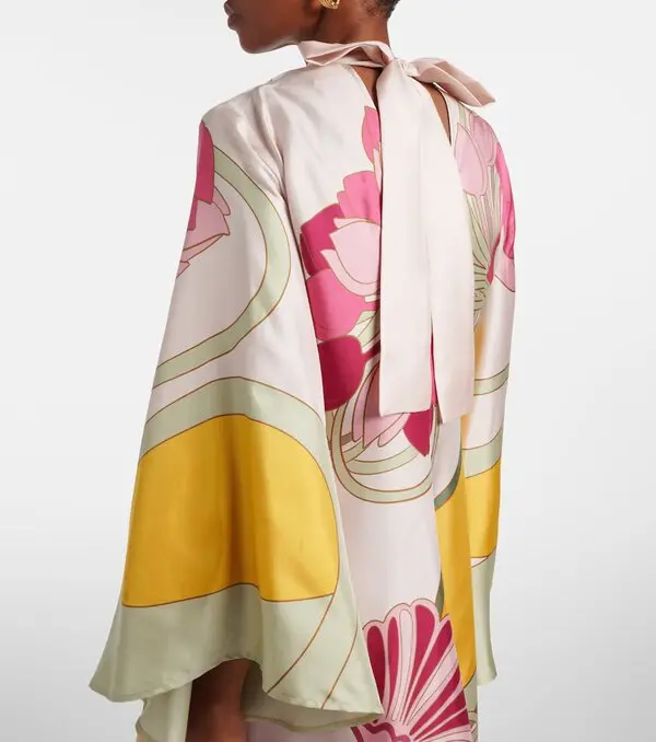 La DoubleJ Magnifico Floral Silk Twill Maxi Dress