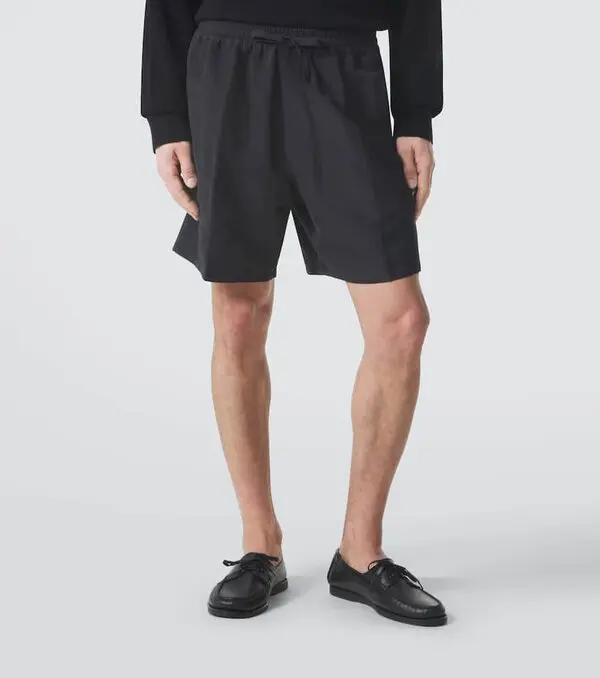 UMIT BENAN Linen And Silk Blend Shorts