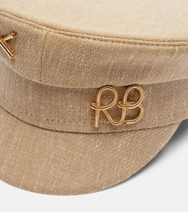 Ruslan Baginskiy Monogram Newsboy Cap - Beige