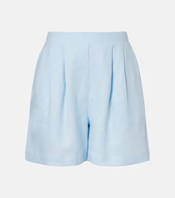 Asceno Dallas Linen Shorts - Blue