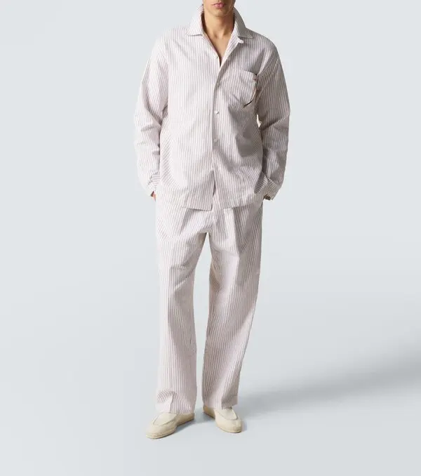 UMIT BENAN Havana Striped Linen And Cotton Shirt