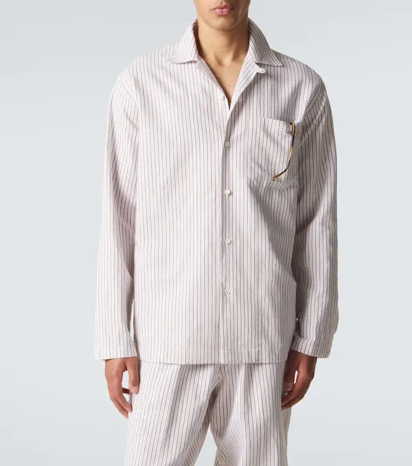UMIT BENAN Havana Striped Linen And Cotton Shirt