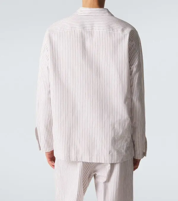 UMIT BENAN Havana Striped Linen And Cotton Shirt