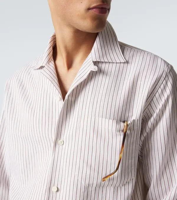 UMIT BENAN Havana Striped Linen And Cotton Shirt