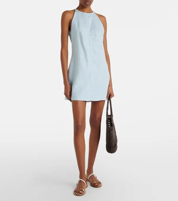 Asceno Antigua Linen Mini Dress