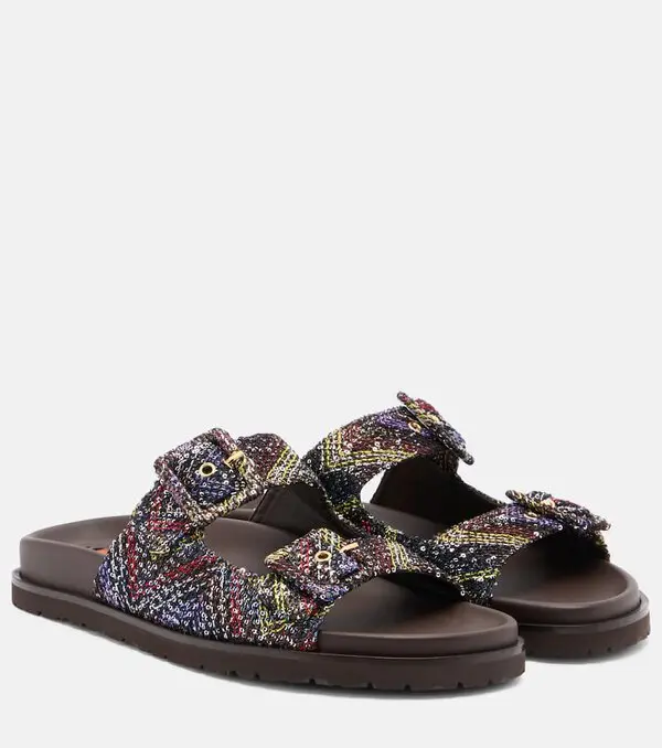 Missoni Clea Zigzag Sequined Sandals - Multicoloured