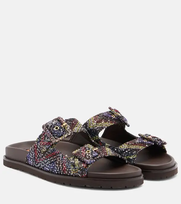 Missoni Clea Zigzag Sequined Sandals - Multicoloured