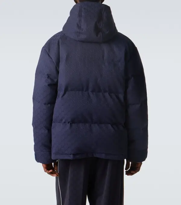 Gucci Gg Canvas Down Jacket - Blue