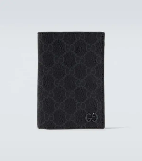 Gucci Gg Canvas Passport Holder - Black