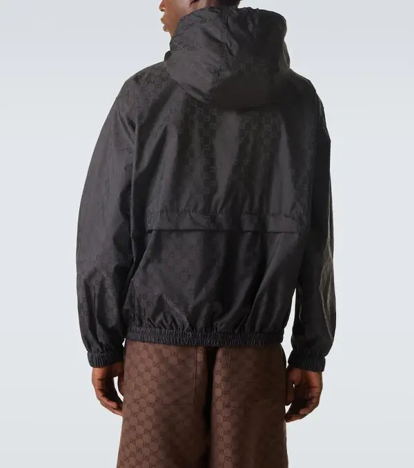 Gucci Gg Jacquard Hooded Jacket
