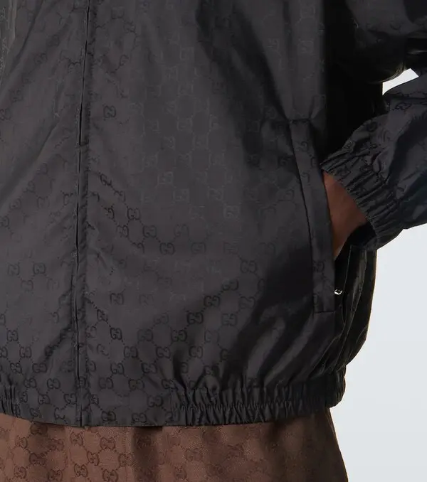Gucci Gg Jacquard Hooded Jacket