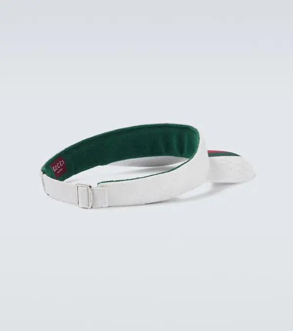 Gucci Web Stripe Gg Canvas Visor - Multicoloured