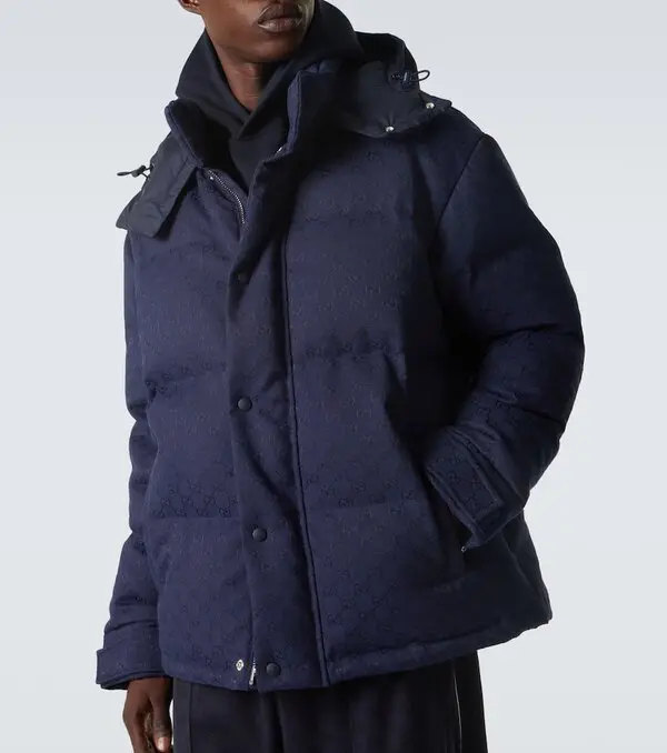 Gucci Gg Canvas Down Jacket