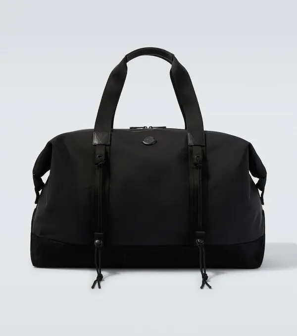 Moncler Leather-trimmed Duffle Bag - Black