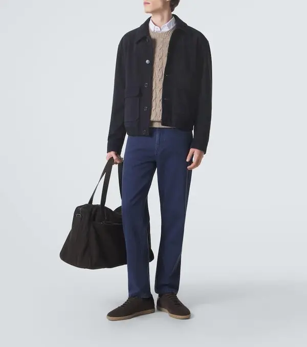 Zegna Roccia Slim Fit Cotton Jeans - Blue