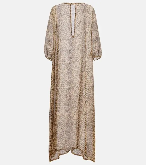 Roberto Cavalli Leopard-print Silk Kaftan