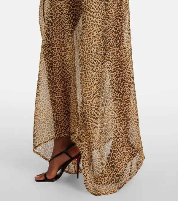 Roberto Cavalli Leopard-print Silk Kaftan