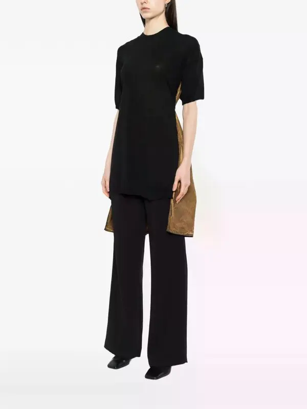 UMA WANG Tied-waist Crewneck Top