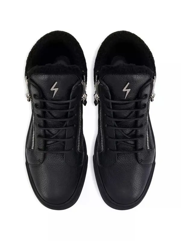 GIUSEPPE ZANOTTI Kriss Side Zippers Sneakers - Black