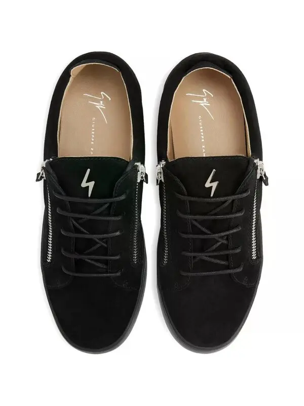 GIUSEPPE ZANOTTI Frankie Side Zippers Sneakers - Black