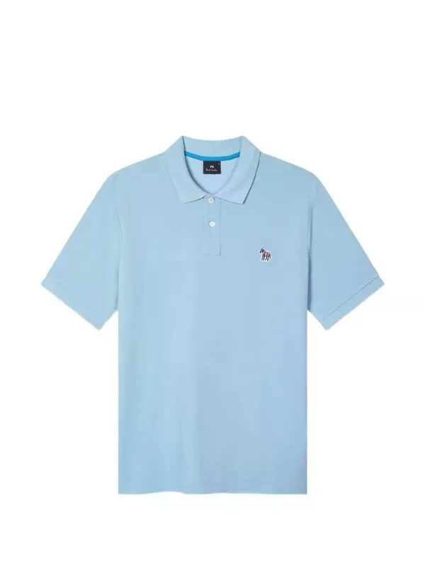 Paul Smith Zebra-patch Polo Shirt - Blue