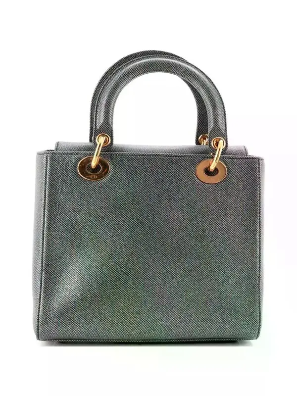 Dior Lady Medium Crossbody Bag Metallic Leather - Multicolour