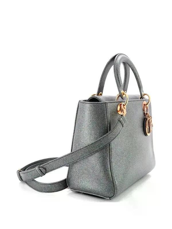 Dior Lady Medium Crossbody Bag Metallic Leather - Multicolour
