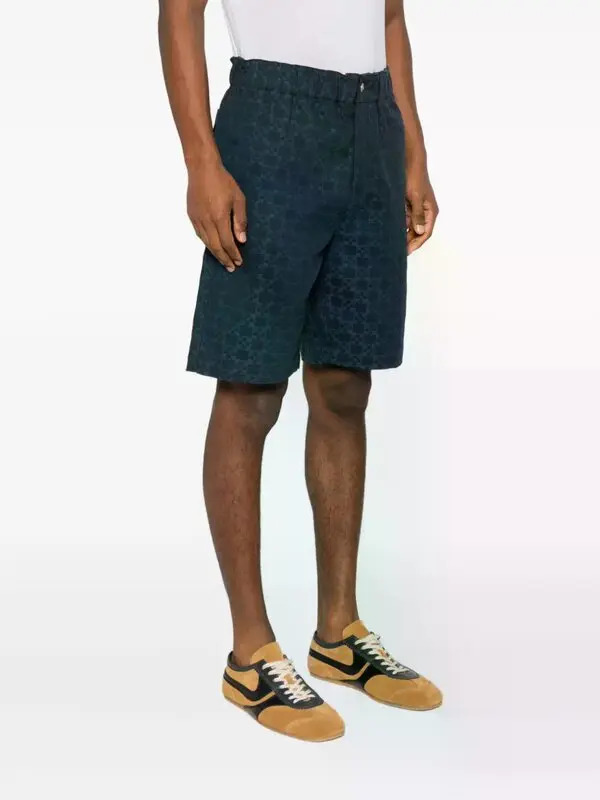 Sandro Square Cross Denim Shorts