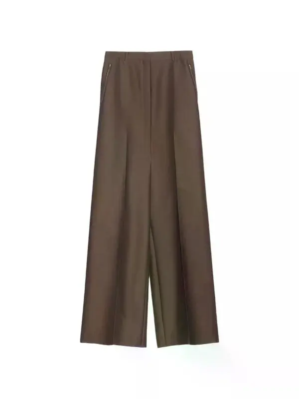 PUSHBUTTON Wide-leg Trousers With Zip Pockets