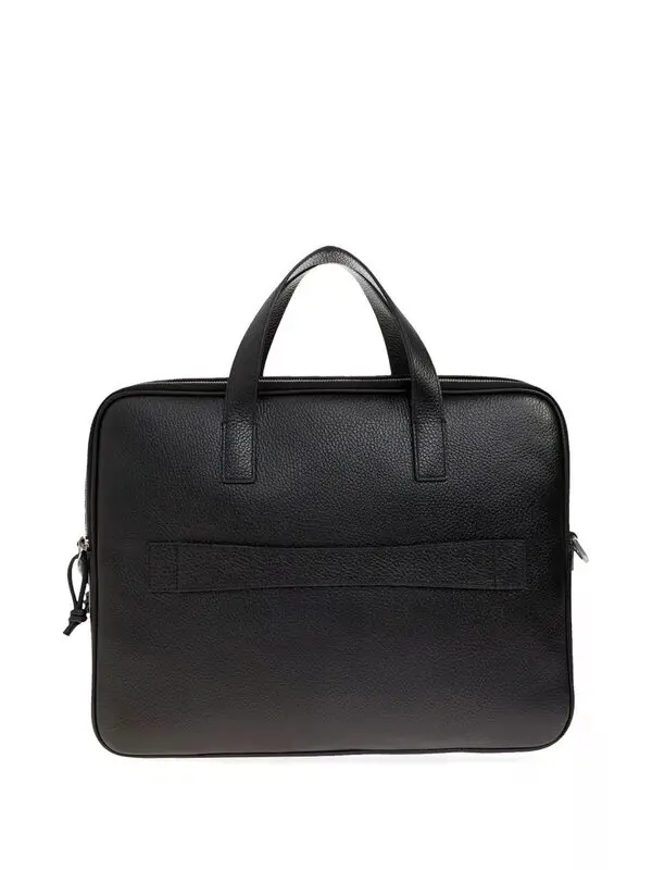 Emporio Armani Embossed Bovine Leather Briefcase