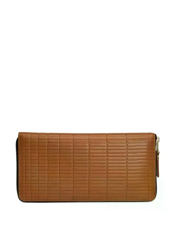 Comme Des Garçons Brick Quilted Zip-around Wallet - Brown