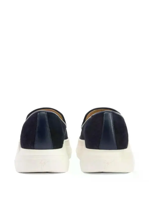 GIUSEPPE ZANOTTI Signature Velour Loafers - Blue