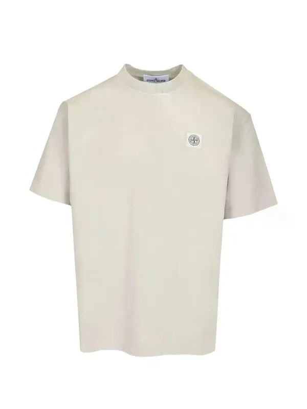 Stone Island Patch Ribbed T-shirt - Neutrals