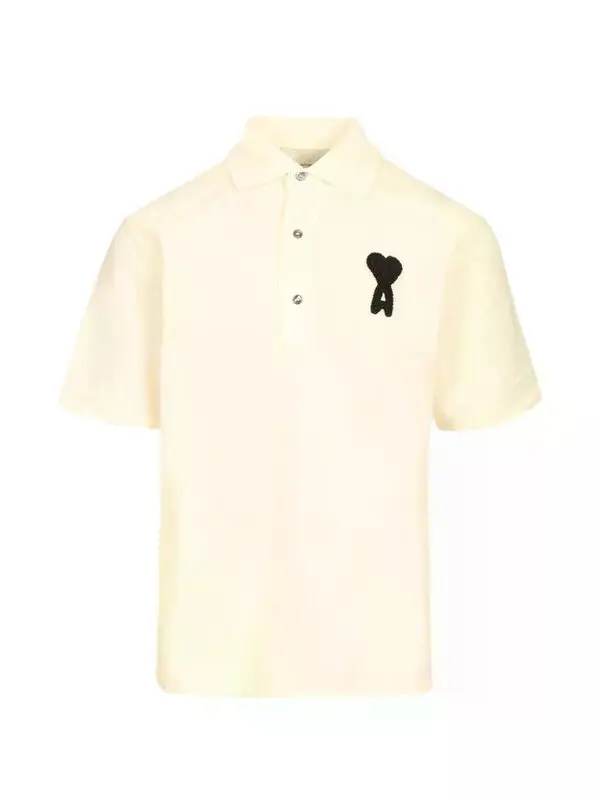 AMI Paris Logo Appliqué Polo Shirt