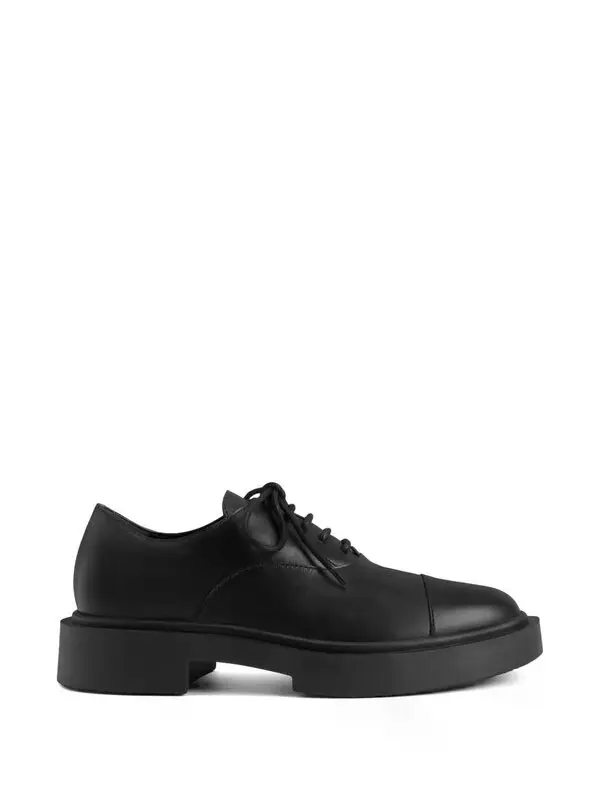 GIUSEPPE ZANOTTI Harald Leather Derby Shoes - Black