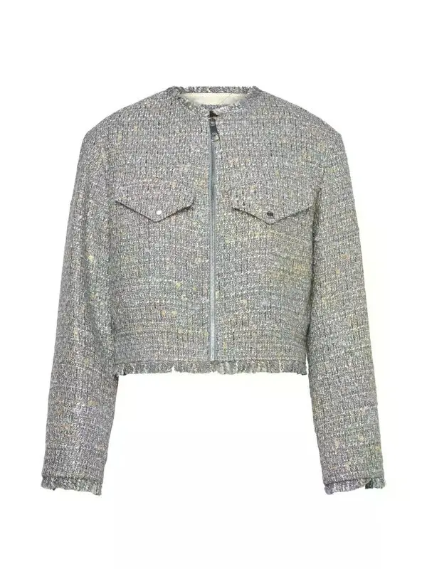BOSS Jawelli Frayed Jacket - Grey