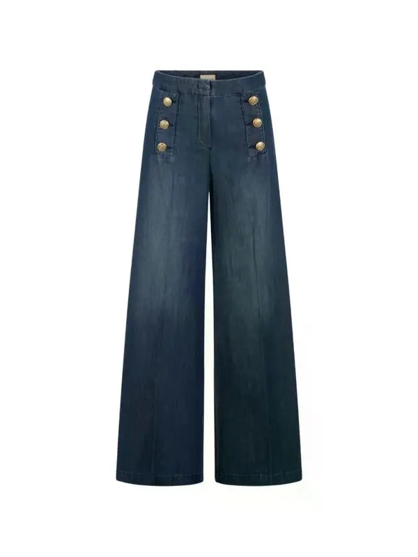 Seductive Button Fastening Palazzo Pants