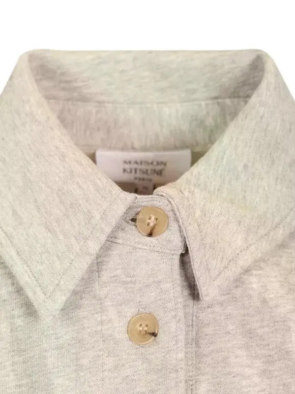Maison Kitsuné Embroidered Polo Knitwear - Grey