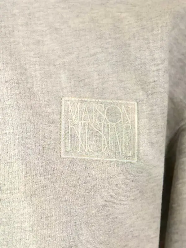 Maison Kitsuné Embroidered Polo Knitwear - Grey