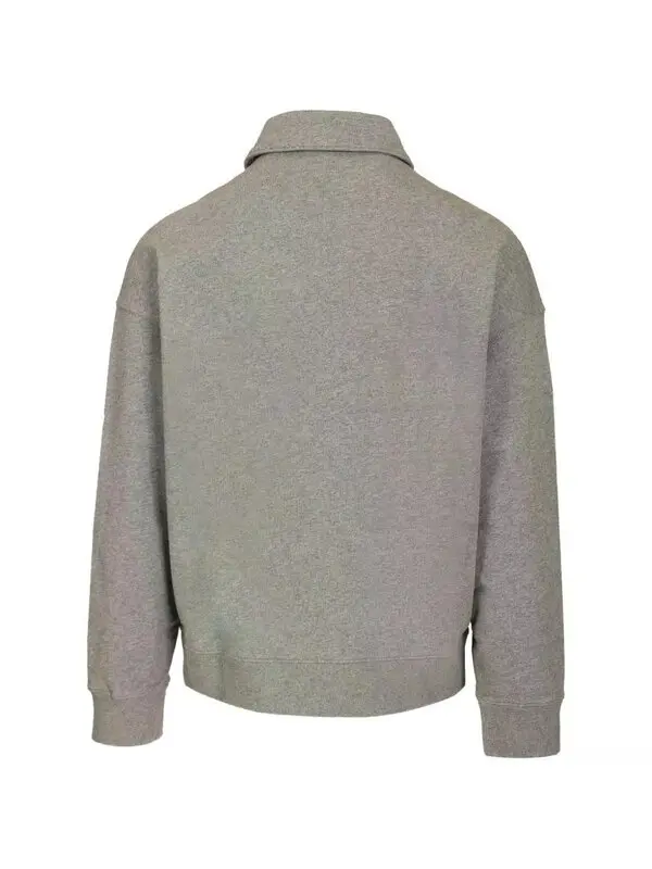 Maison Kitsuné Oversized Embroidered Polo Shirt - Grey