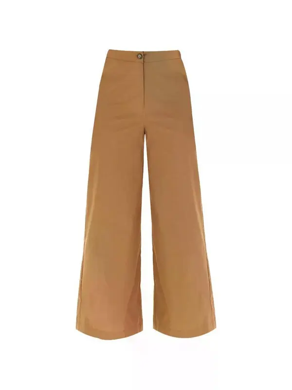 I BLUES Button Palazzo Trousers - Neutrals