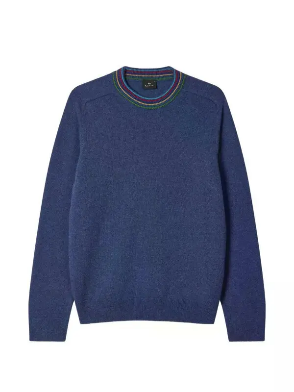 Paul Smith Sports Stripe Trim Knitwear Sweater - Blue