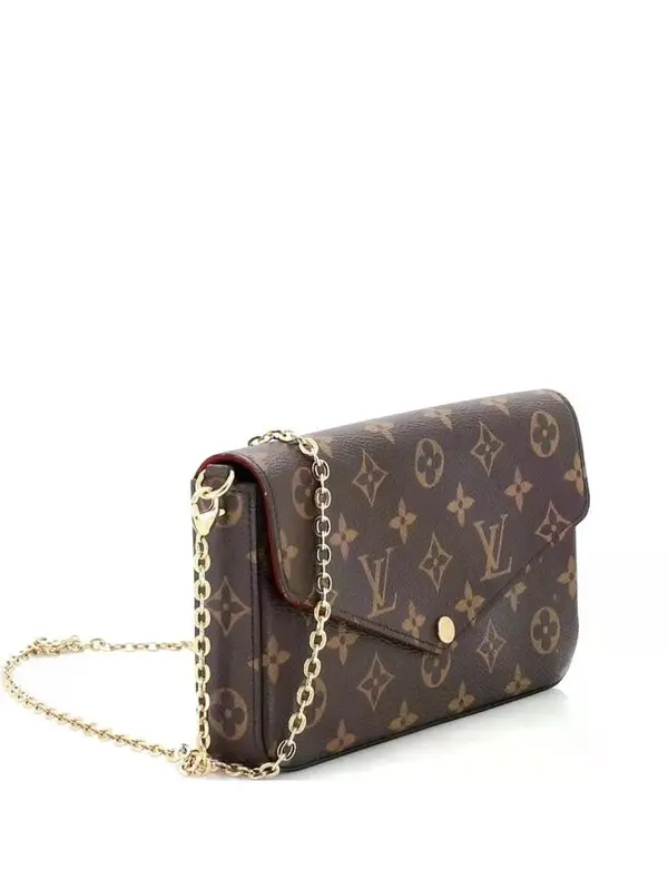 LOUIS VUITTON Felicie Pochette Monogram Canvas Crossbody Bag - Brown