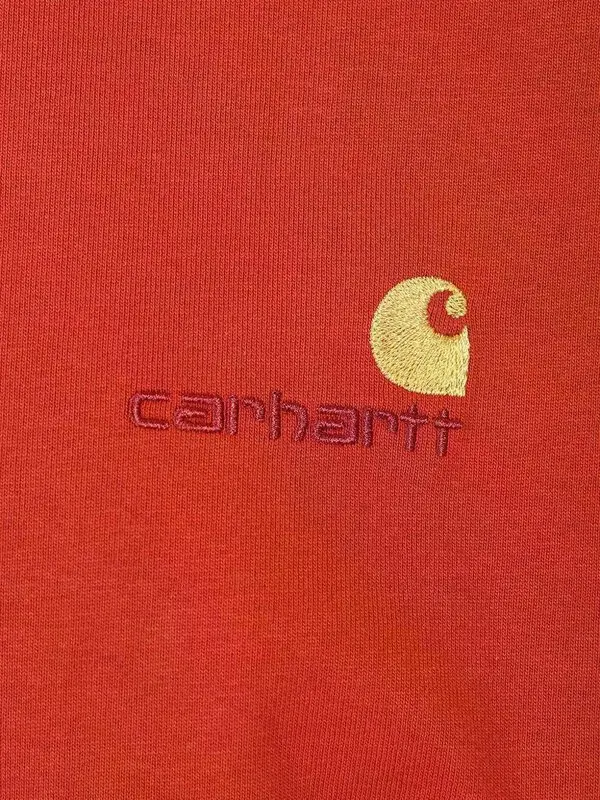 Carhartt Work In Progress Embroidered-logo T-shirt - Orange